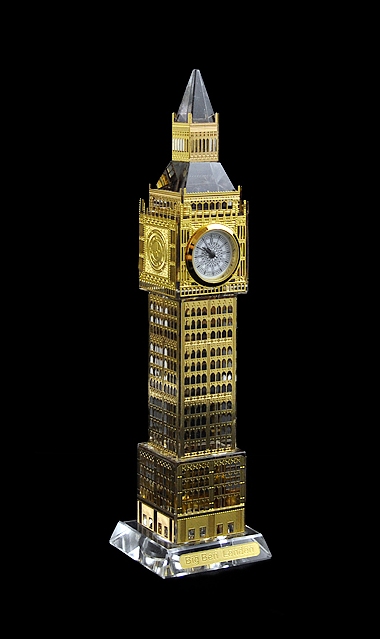 Light up crystal big ben with real clock, London souvenir Wholesale