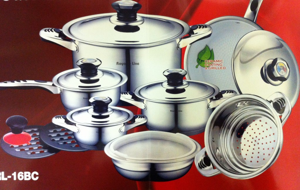 Cookware Sets - (16 pcs finest grade material) Stainless Steel Cookware ...